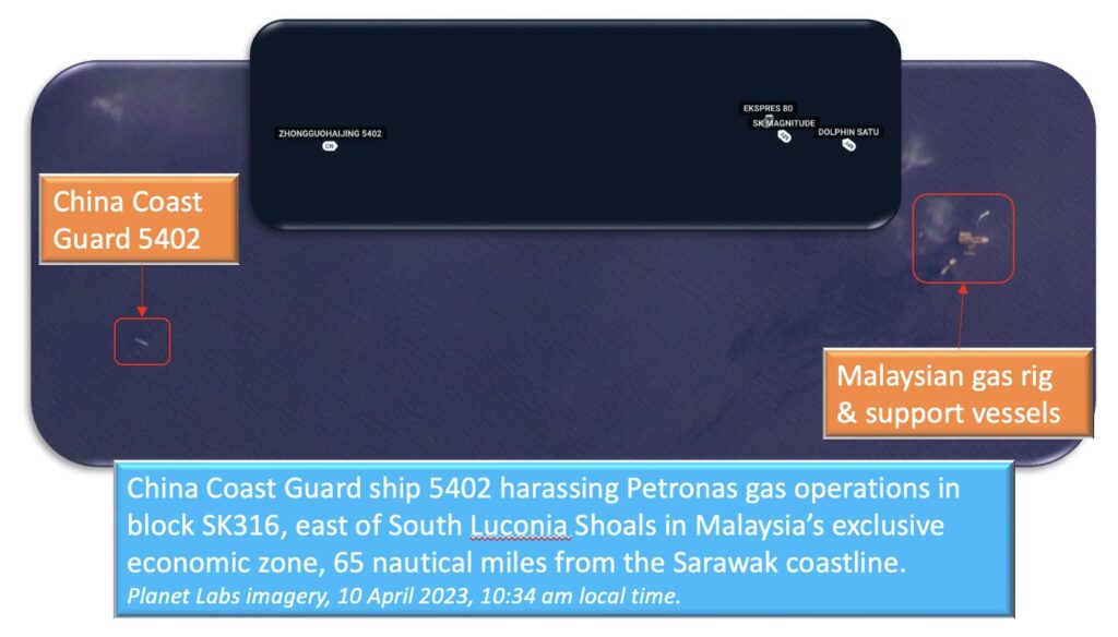 Kapal Pengawal Pantai China Pantau Operasi Petronas Di Blok SK316 ...