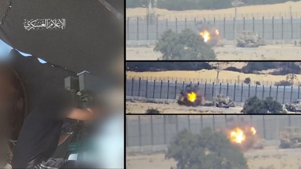 (VIDEO) In a First, Palestinian Fighters Strike Israeli Armored Vehicle ...