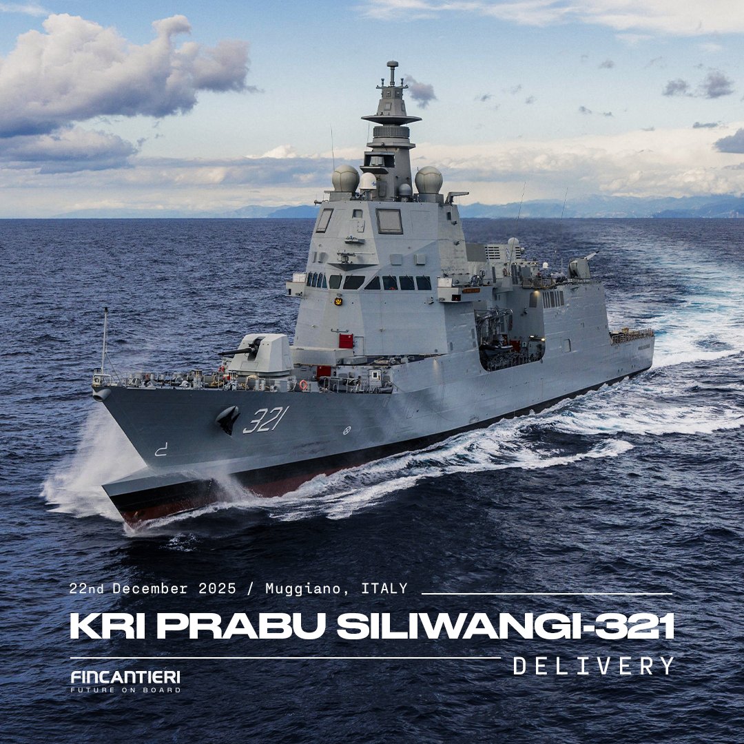 Fincantieri Delivers KRI Prabu Siliwangi-321: Indonesia’s €1.18 Billion ...