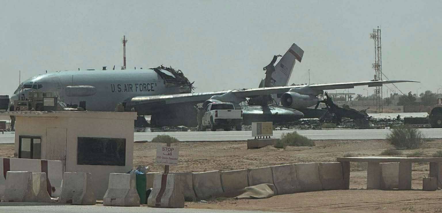 First Photos Show Destroyed U.S. E-3G Sentry in Saudi Arabia After ...